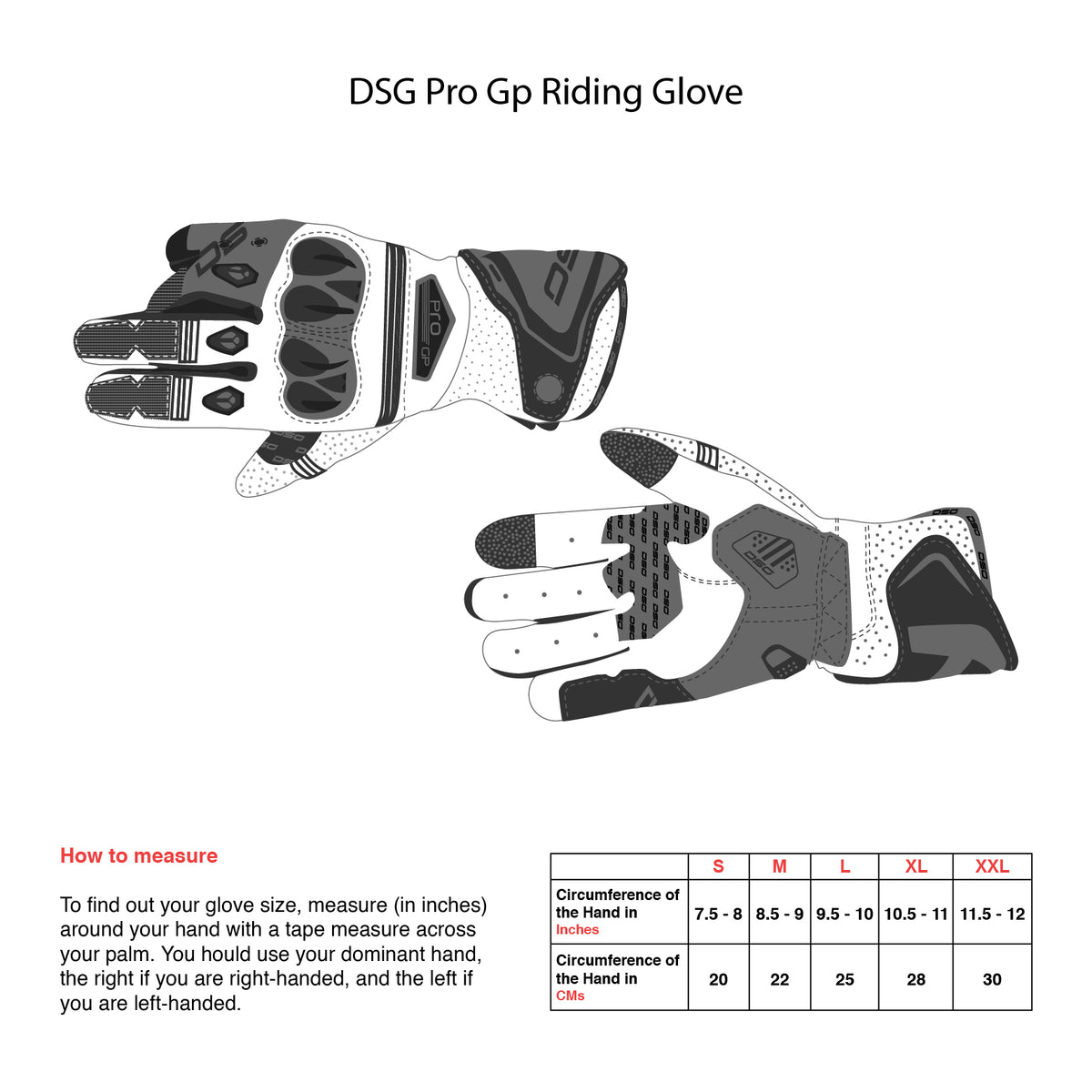 DSG Race Pro V1 Riding Glove – planetdsg.com